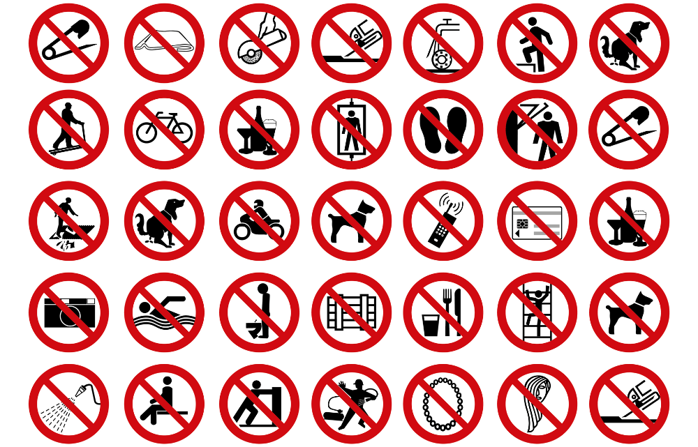 Hochwertige 🚫 Verbotsschilder & Verbotszeichen nach DIN / ISO